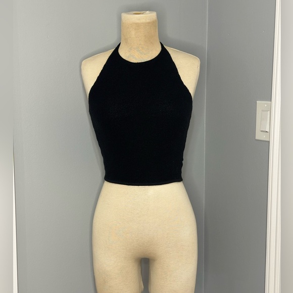 Brandy Melville | Tops | Brandy Melville Knit Halter Top | Poshmark
